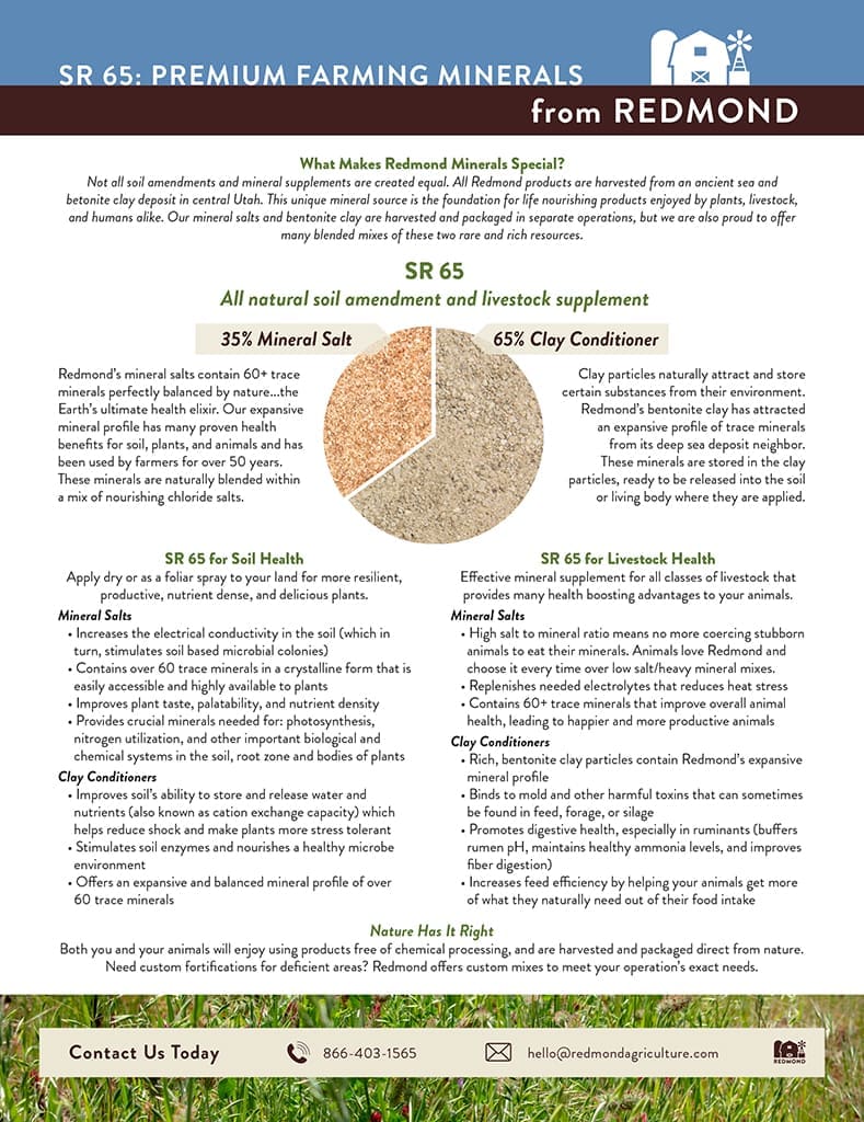 Stoltzfus Mineral Supply, Redmond Mineral, Animal Mineral Program