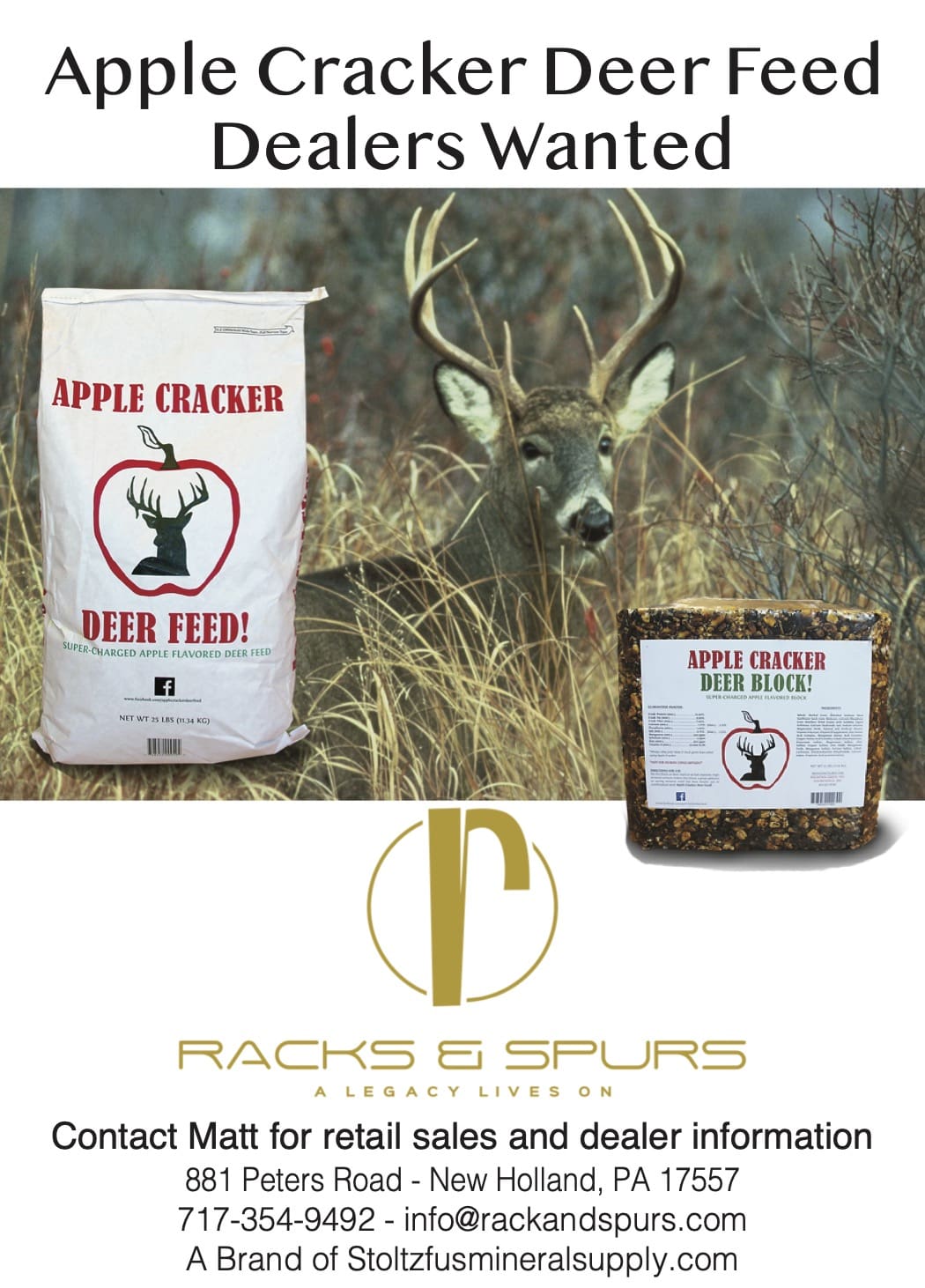 New Dealers Wanted for Apple Cracker Deer Feed Brand